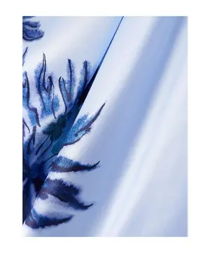 Altuzarra Draped Floral-print Silk-satin Top - Blue
