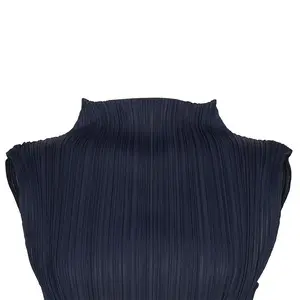Issey Miyake Sleeveless Mock Neck Top