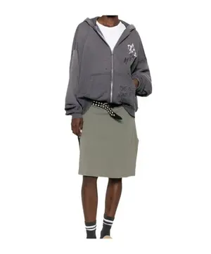 PALY HOLLYWOOD Zip-up Hooded Sweatshirt - Gray