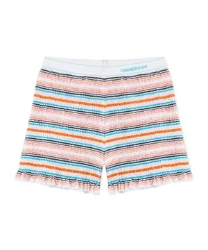 Casablanca Striped Shirred Shorts