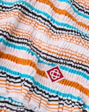 Casablanca Striped Shirred Shorts