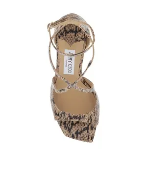 JIMMY CHOO Azia Heels With All-over Snake Print