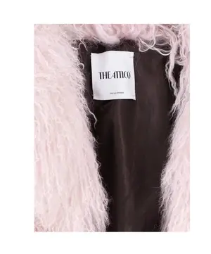Attico Fur Bomber Coat - Pink