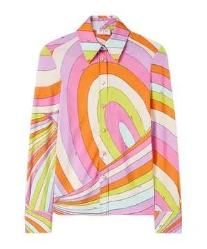 Emilio Pucci Iride-print Long-sleeve Shirt