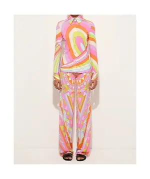Emilio Pucci Iride-print Long-sleeve Shirt