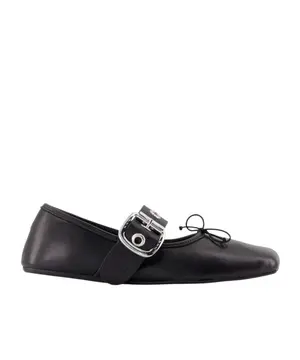 VIVIENNE WESTWOOD Square-toed Ballet Shoes - Black