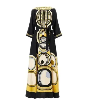 La DoubleJ Patterned Dress - Black