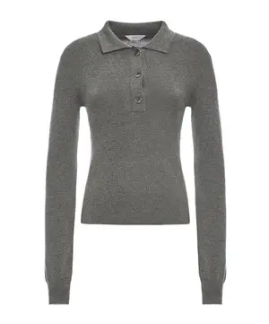 Malo Ribbed Polo In Cashmere Silk