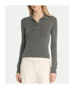 Malo Ribbed Polo In Cashmere Silk