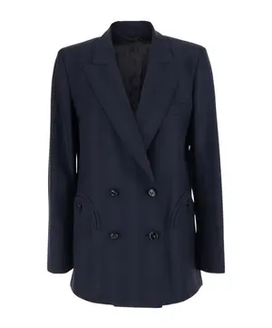 BLAZÉ MILANO Double-breasted Peak-lapel Blazer - Black
