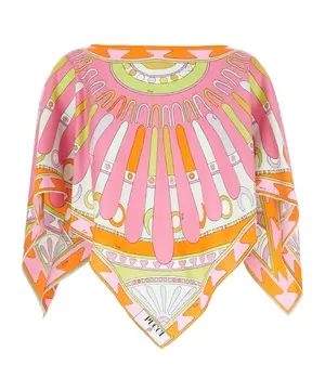 Emilio Pucci Solei-print Silk-twill Kaftan - Pink
