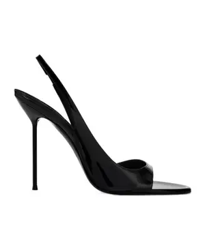 Paris Texas Slingback Open-toe Pumps - Black