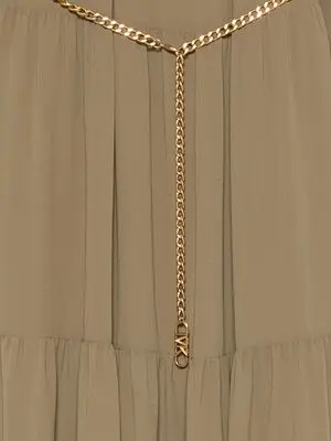 Michael Kors Tiered Chain-belt Maxi Dress