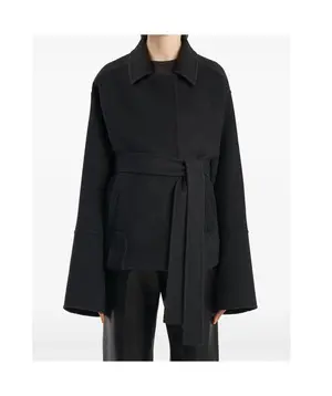 Khaite Alder Long Sleeved Jacket - Charcoal-grey