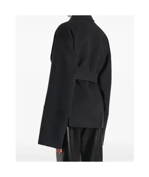 Khaite Alder Long Sleeved Jacket - Charcoal-grey