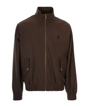 Drole De Monsieur Long-sleeved Stand-up Collar Jacket - Brown