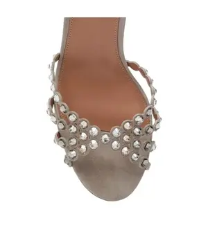 AQUAZZURA Tequila Crystal-embellished Suede Sandals