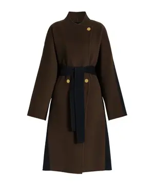 Alberta Ferretti Belted Coat - Black
