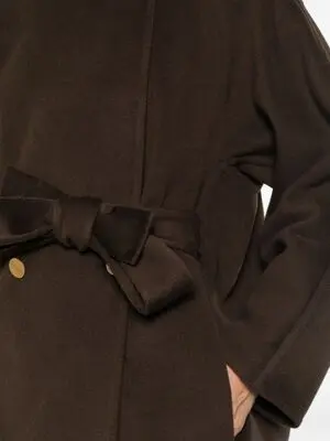 Alberta Ferretti Belted Color-blocked Coat - Black