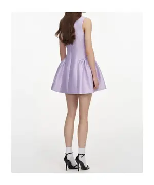 SELF-PORTRAIT Lilac Taffeta Mini Dress