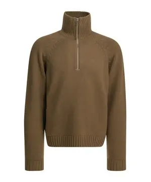 TOM FORD Cashmere Wool Blend Half-zip Sweater - Brown