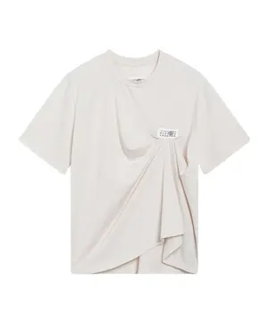 MAISON MARGIELA Numeric Logo Draped T-shirt