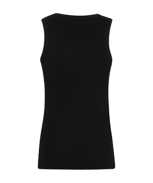 Pinko Ribbed Tank Top With Logo Print