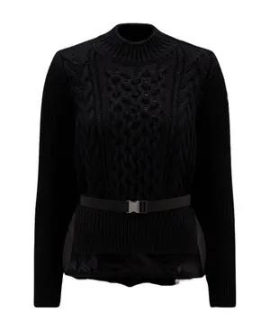 Moncler Belted Wool Jumper