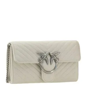 Pinko Logo-plaque Chain-linked Quilted Shoulder Bag
