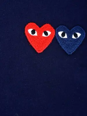 Play Comme Des Garcon Comme Des Garçons Play Double Heart Crewneck T-shirt