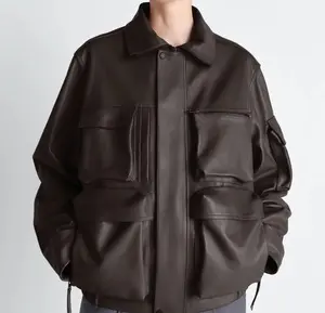 LEMAIRE Multi-pocket Leather Jacket