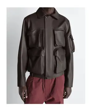 LEMAIRE Multi-pocket Leather Jacket