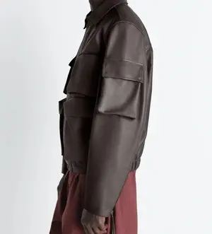 LEMAIRE Multi-pocket Leather Jacket