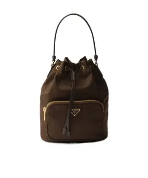 Prada Duet Re-nylon Bucket Bag - Sienna