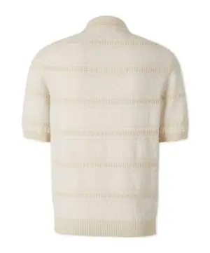 LARDINI Short Sleeve Knit Polo Shirt