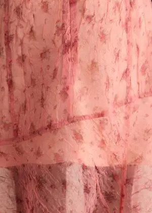 GANNI Shibori Organza Floral Skirt