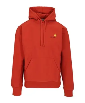 Carhartt Work In Progress American Script Logo Hoodie - Red