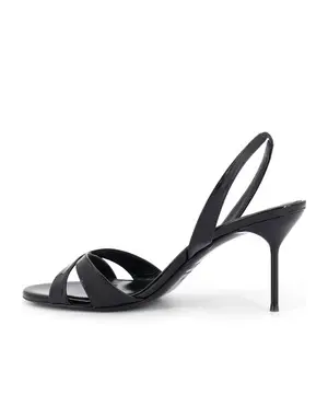 Paris Texas Logo Printed Crossover Strap Stiletto Sandals