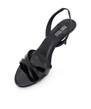 Paris Texas Logo Printed Crossover Strap Stiletto Sandals