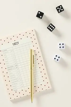 Papier Polka Dot Yatzy Dice Game