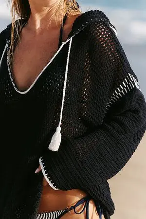 CELANDINE Loose Knit Pullover - Navy