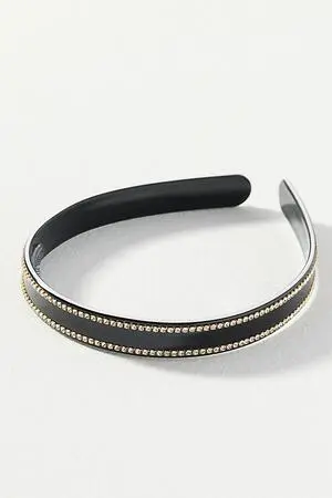 Anthropologie Res Crystal Headband - Black
