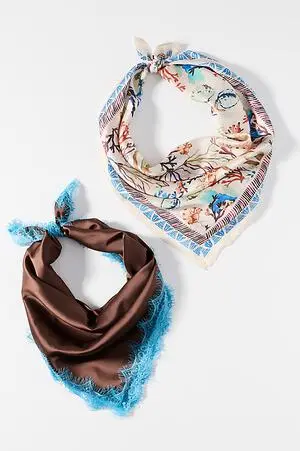 Anthropologie Summer Icon Hair Scarves, Set Of 2 - Multi
