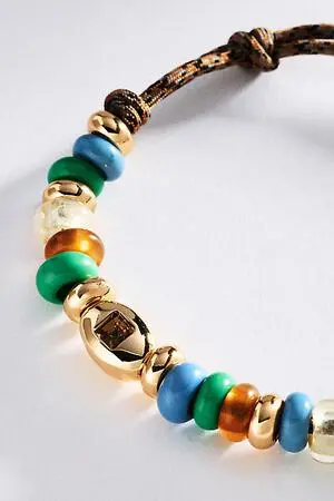 Anthropologie Beaded Ankle Charm - Brown