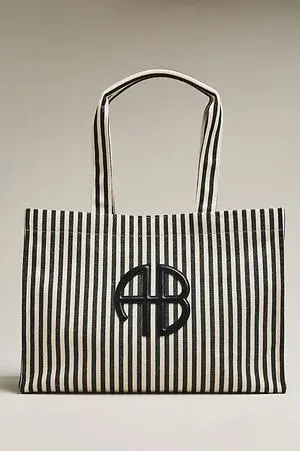 ANINE BING Lara Large Tote Bag - White/black
