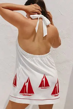CELANDINE Sailboat Embroidered Dress