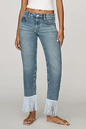 MOTHER Relish Frged Low-rise Cropped Jeans