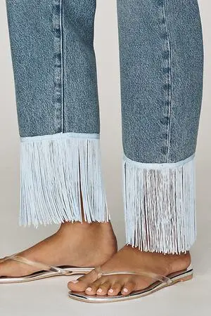 MOTHER Relish Frged Low-rise Cropped Jeans