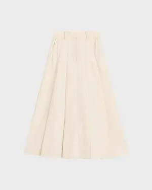 BY MALENE BIRGER Pleated Midi Skirt - White