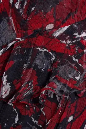 IRO PARIS Ressey Ruffled Printed Chiffon Mini Dress